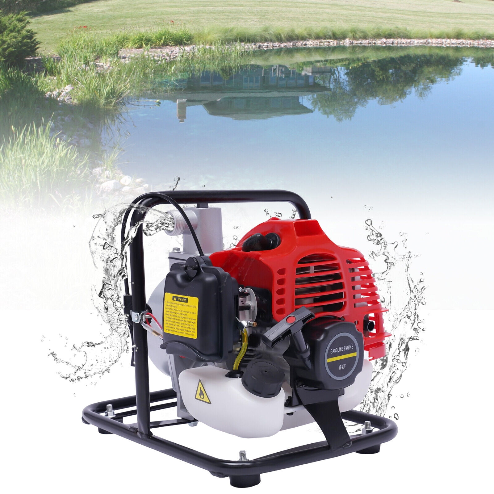 Portable 1" Inch Gas Powered Water Pump Flood Irrigation 2HP Water ...