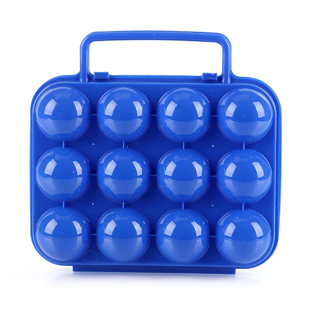 Portable 12-Cavity Plastic Egg Holder: Stackable, Fresh & Space-Saving ...