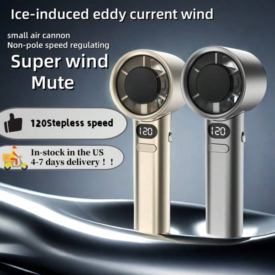Portable 120 Speeds Control Handheld Fan For Women With Digital Display ...