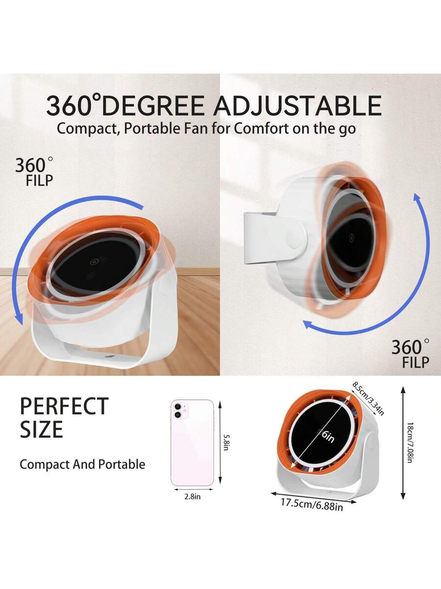 Portable 120 Speeds Control Handheld Fan For Women With Digital Display ...