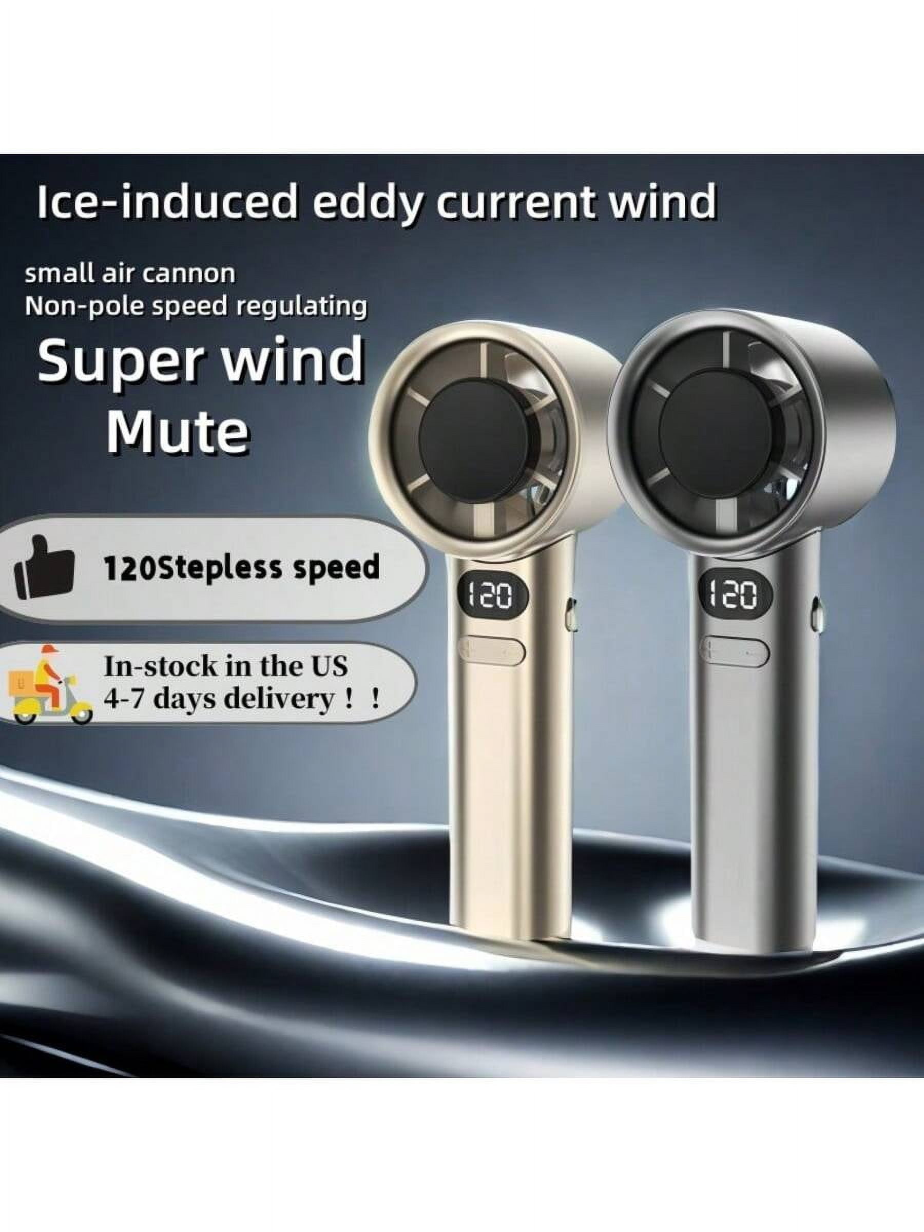 Portable 120 Speeds Control Handheld Fan For Women With Digital Display ...