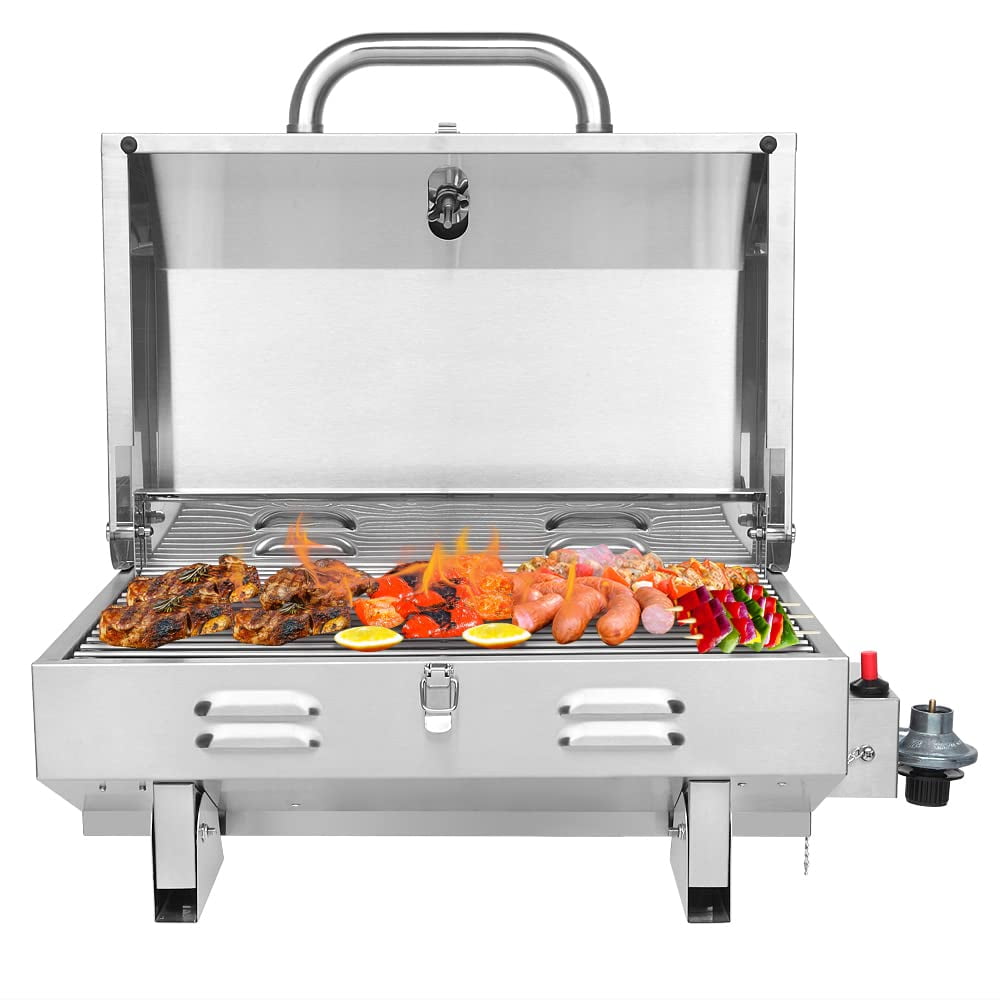 Portable 12000BTU Gas Grill for Outdoor Use, Tabletop Propane Grill ...