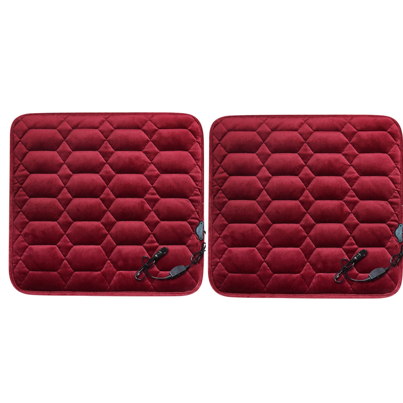 Portable 12V Heated Car Seat Cushion - Dual Heating Pads with ...