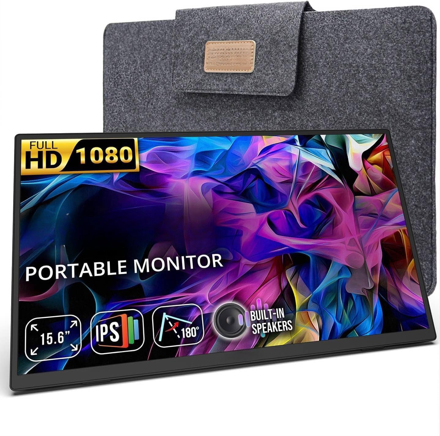 Portable 15.6-Inch FHD 1080p, 45W Reverse USB-C mini-HDMI Gaming IPS ...