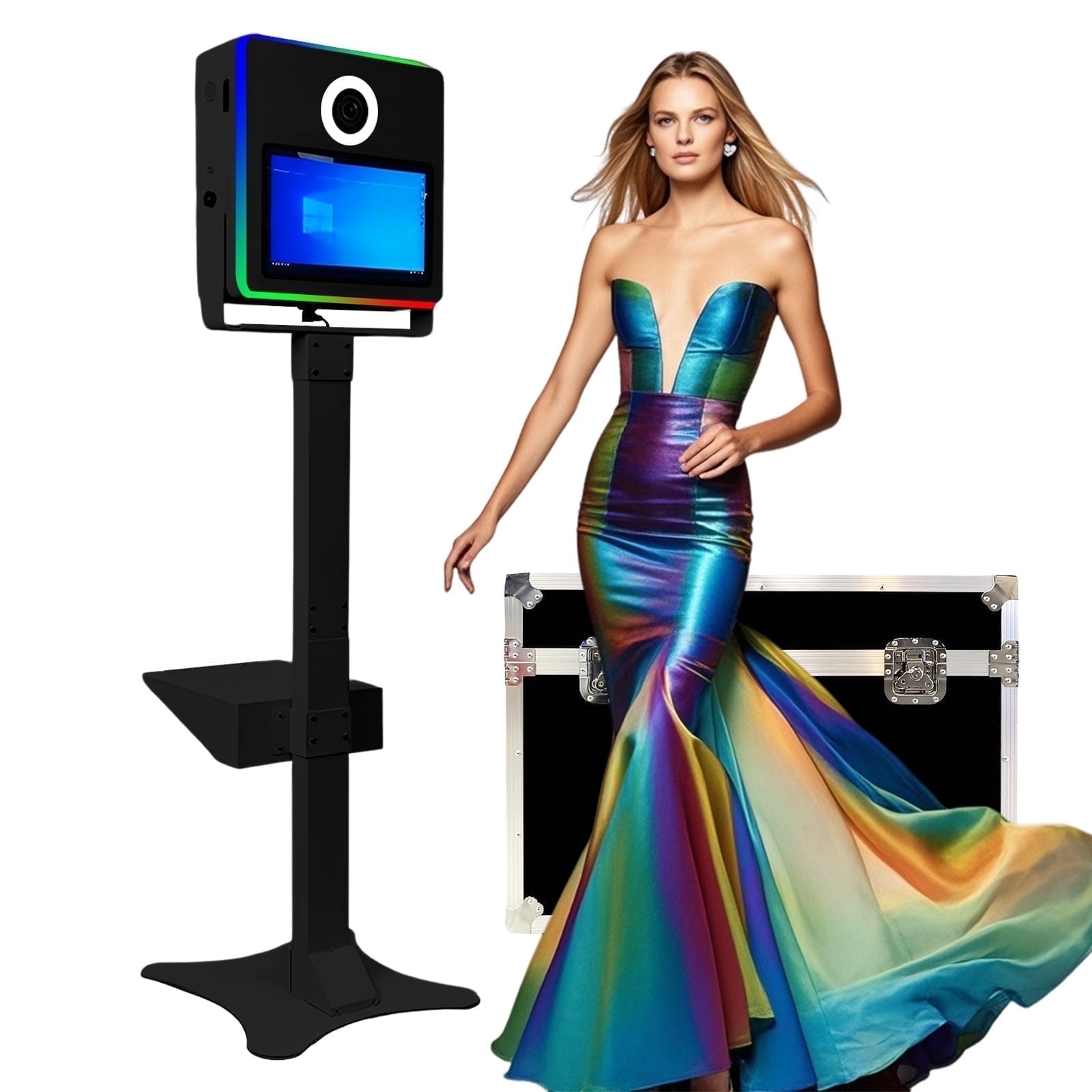 WideMeet Portable 15.6in Touch Screen DSLR Photobooth Machine with ...