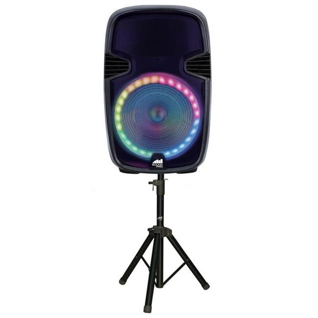 Portable 15' Bluetooth Party Speaker with Circular Multi-Color Disco ...