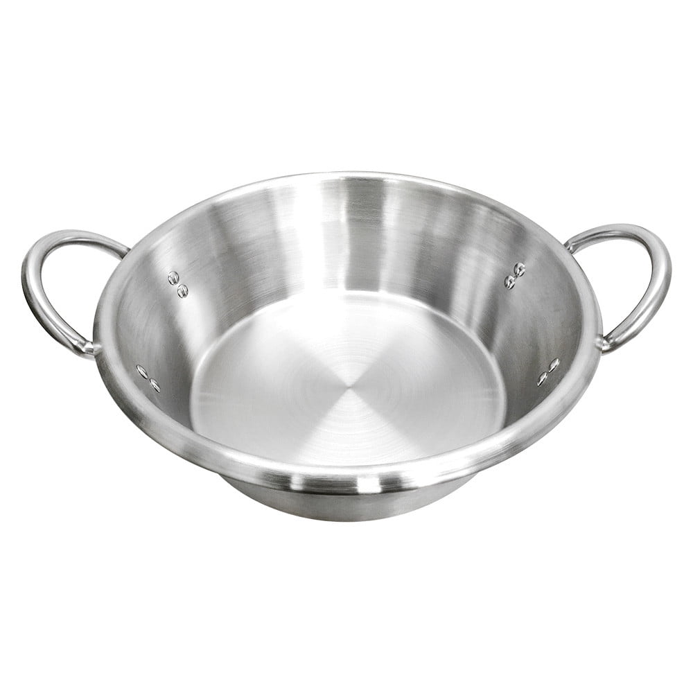 Portable 16" Cazo LARGE Flat 5" Deep Base Cooking Pot Pan Tall Wok Caso ...