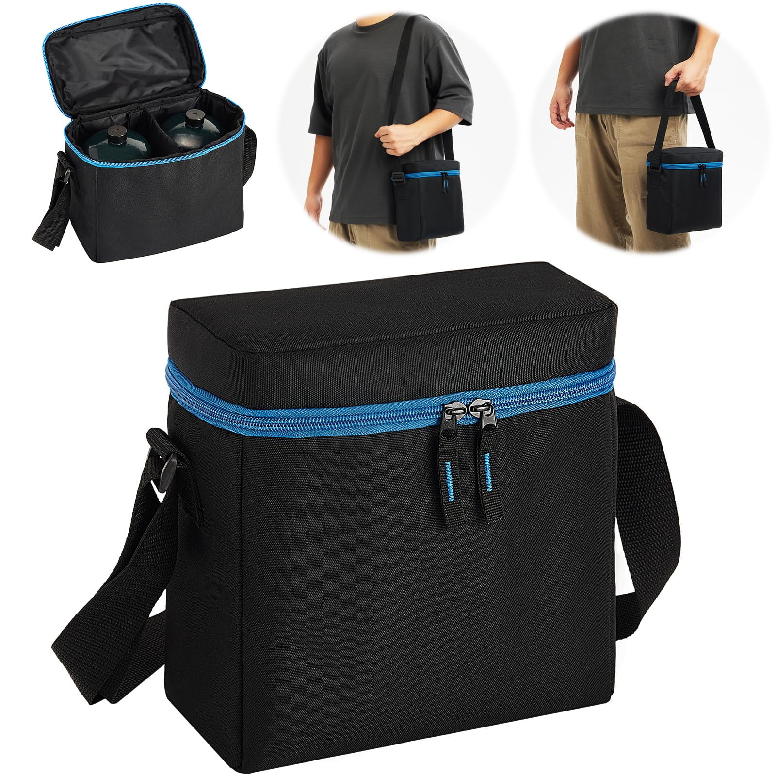 Portable 16 OZ Propane Tank Carry Bag with Padding, Holds 2 /4Pcs Mini ...
