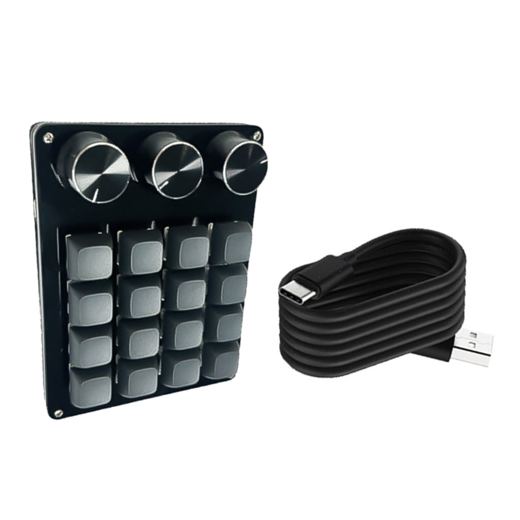 Portable 16Key Macro Keypad with Programmable Dials for Advanced Gaming ...
