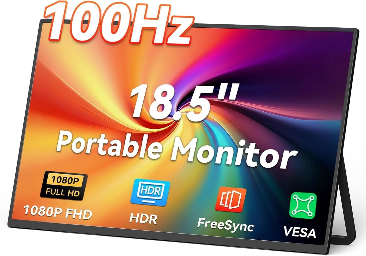 Portable , 18.5" 1080P 100Hz 125% sRGB Laptop -C External Computer ...