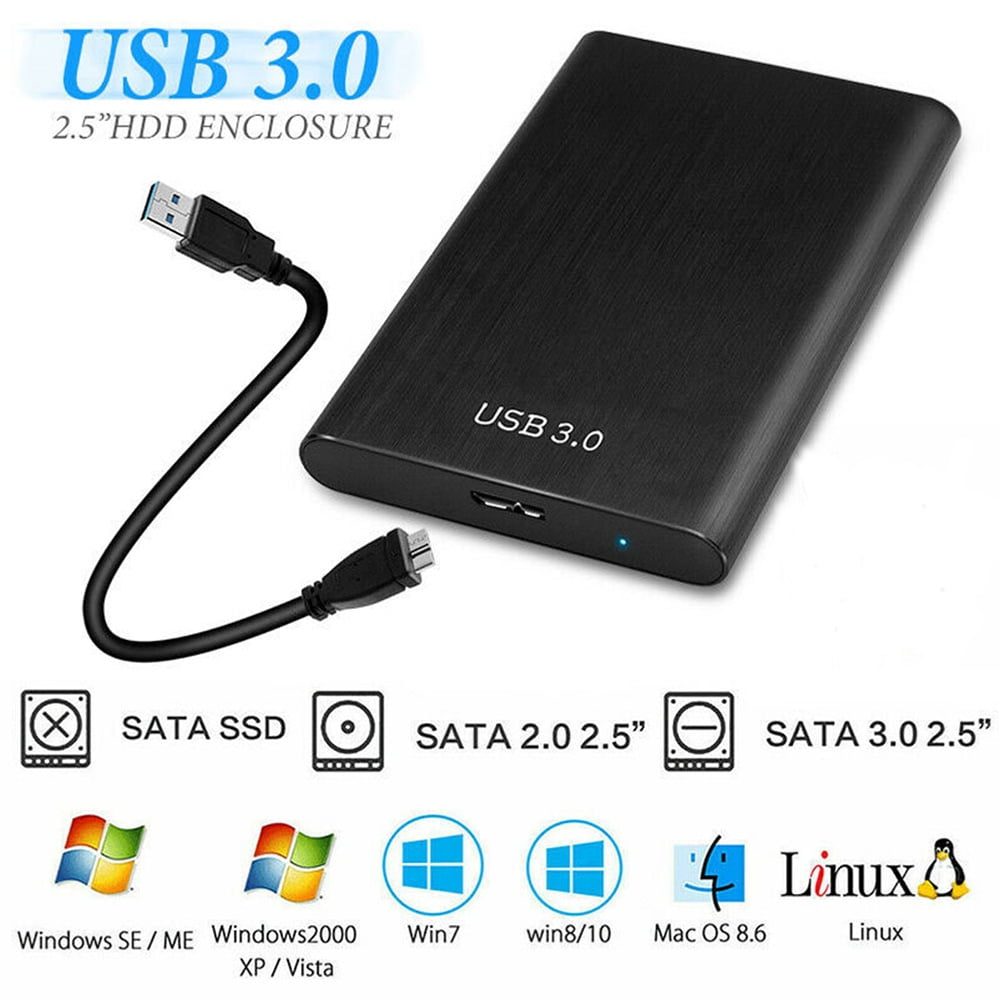Portable 1TB External Drive, USB 3.0, Compatible with Mac/Windows for ...