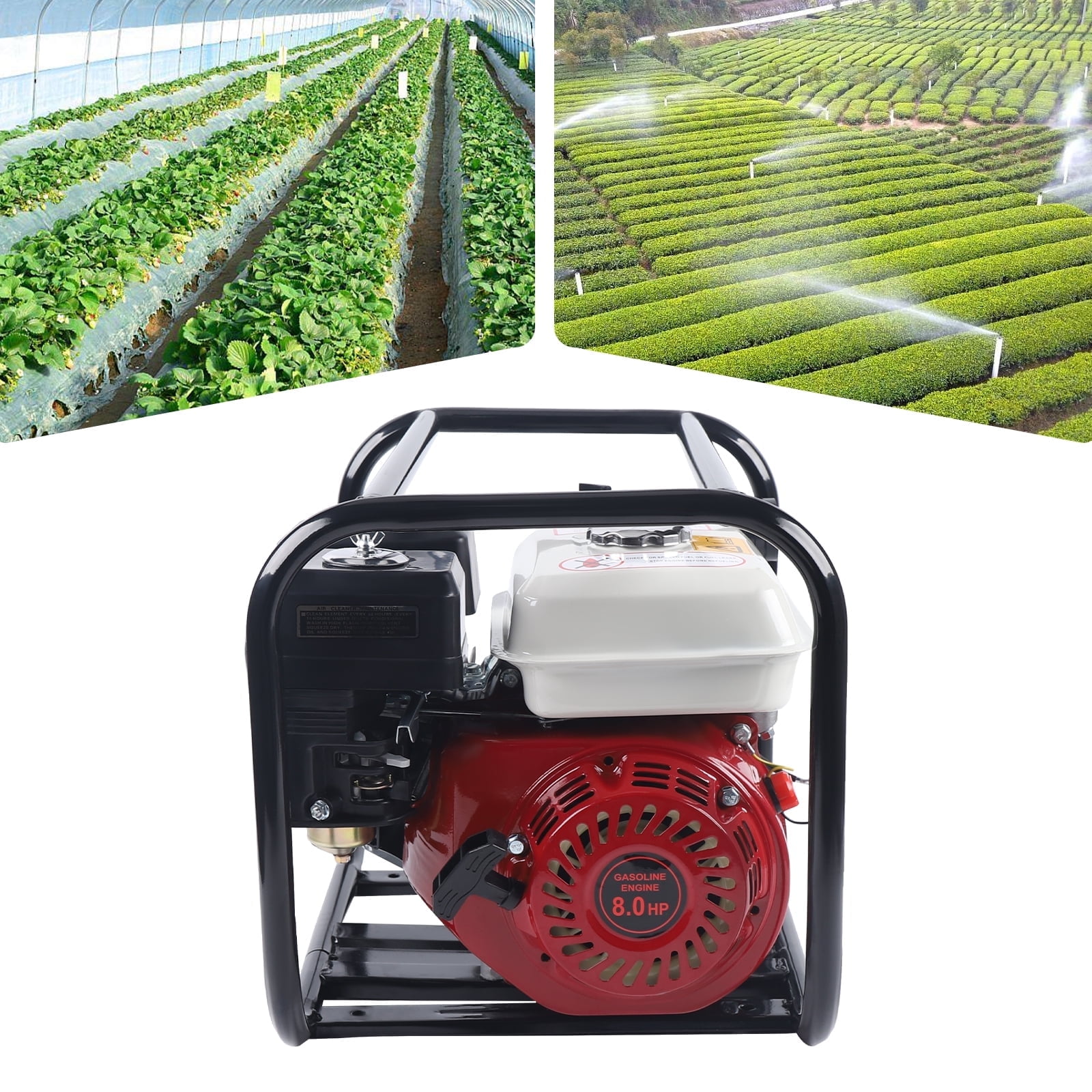 Portable 2" 2 inch 6.5 HP Gas Water Pump Garden Irrigation Water ...
