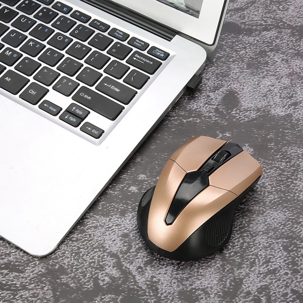 Portable 2.4G Optical Wireless Mouse Adjustable DPI USB Receiver Office ...