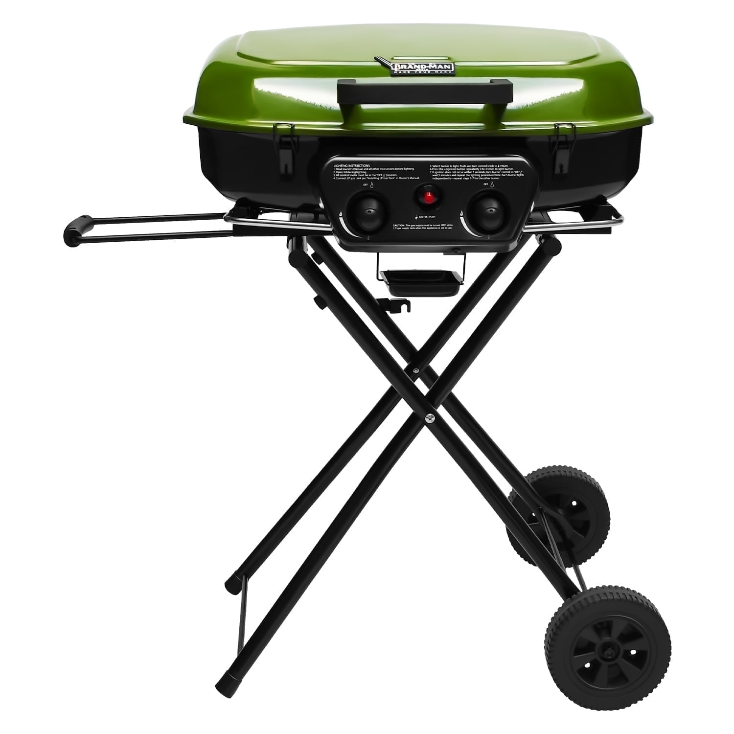 Portable 2-Burner Propane Gas Grill, Foldable and Stand-up for Backyard ...