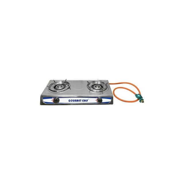 Portable 2 Double Burners Stove Range Propane Gas Stove 20,000 BTU ...