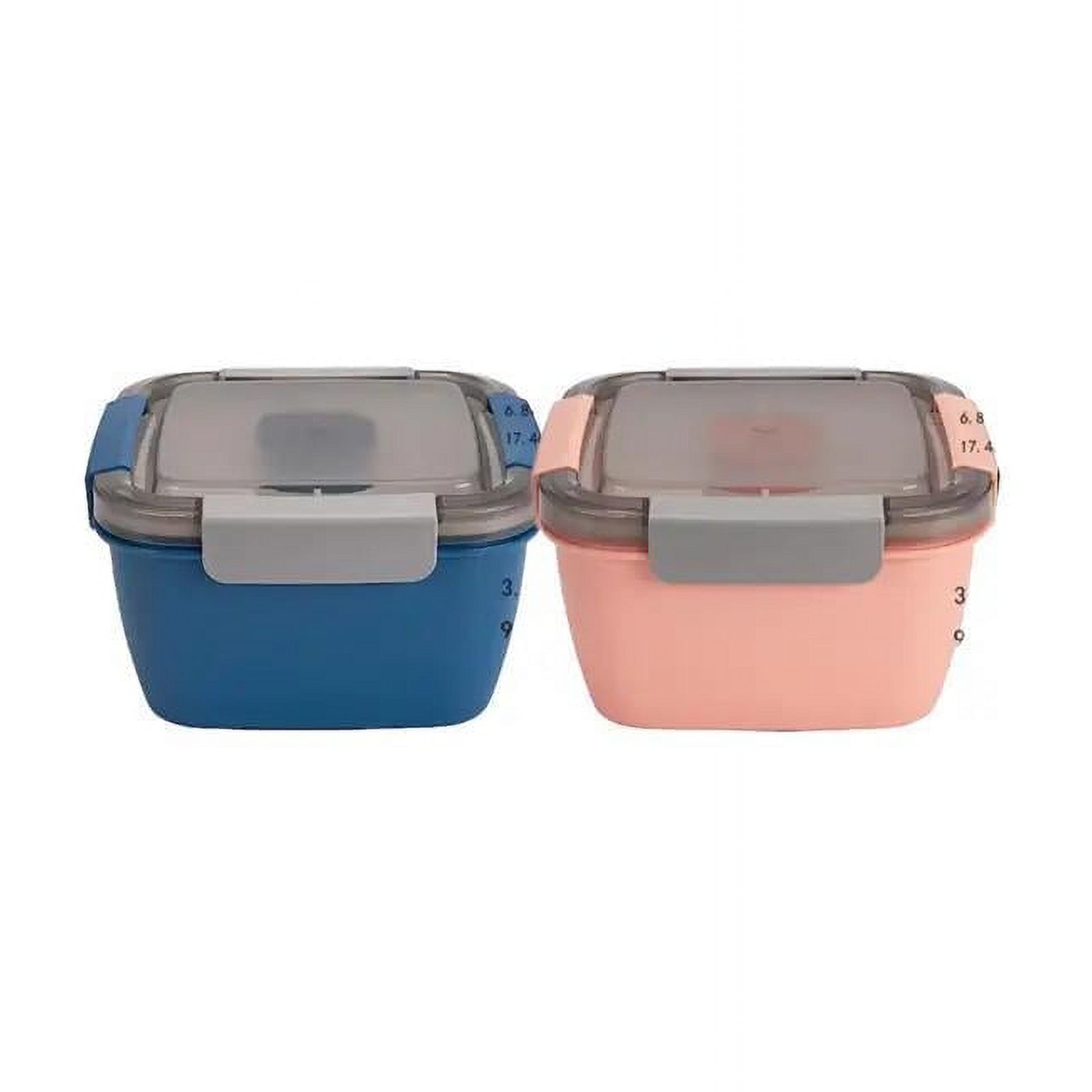 Portable 2 Layer Compartment Lunch Box with Fork, 1 Piece All-in-one ...