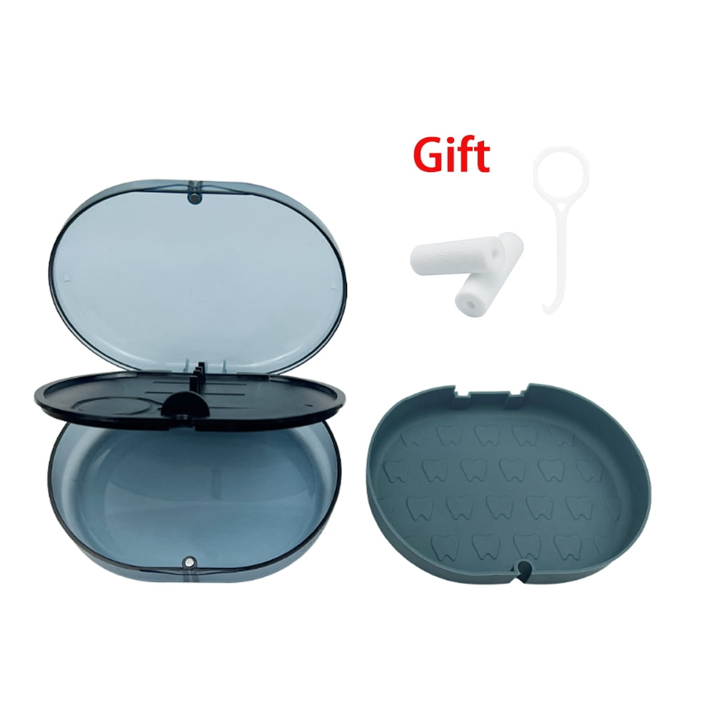 Portable 2 Layers Orthodontic Retainer Braces Storage Box With Mirror ...
