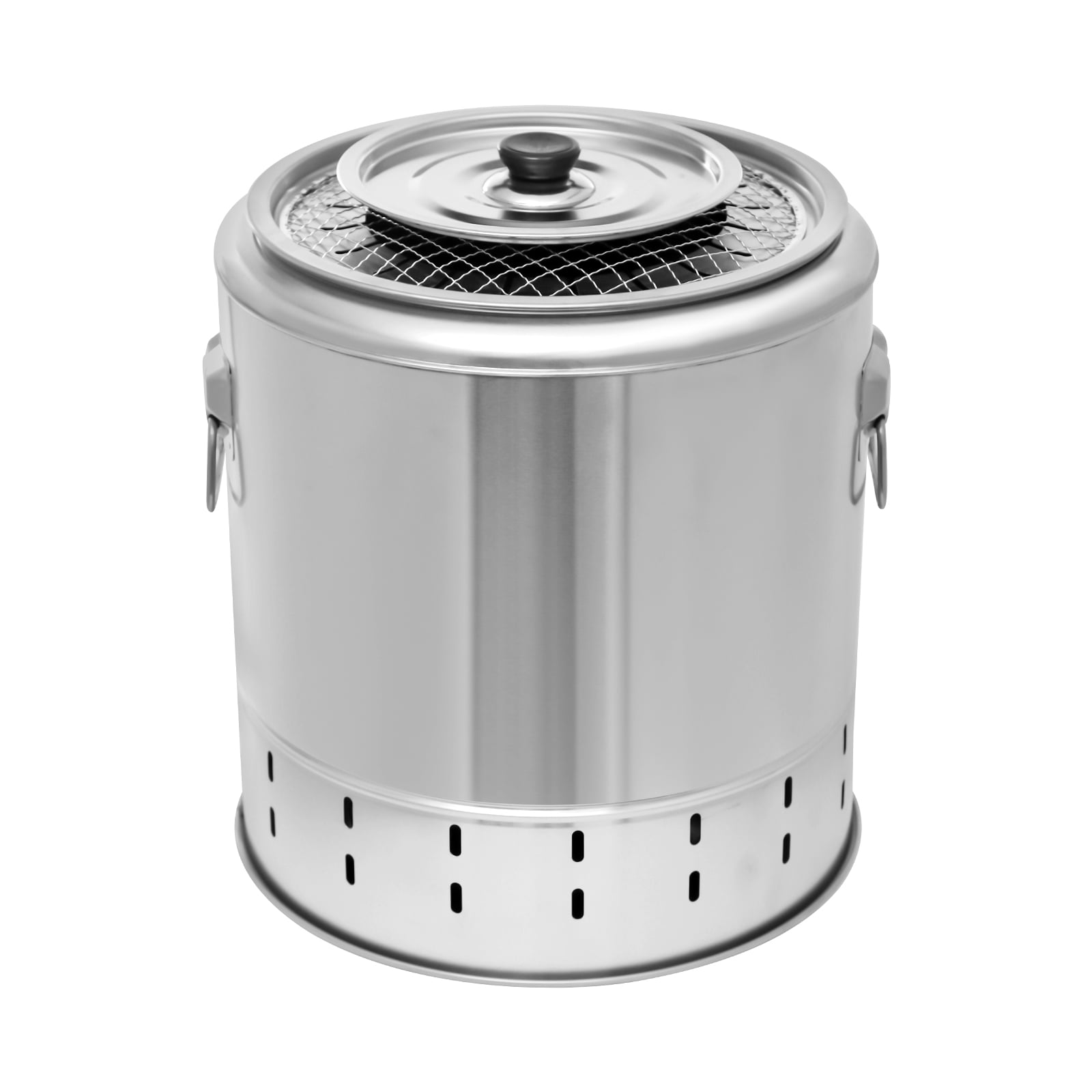 Portable 2-in-1 Charcoal Grill Bucket - 13.4" Smokeless BBQ with 20 ...