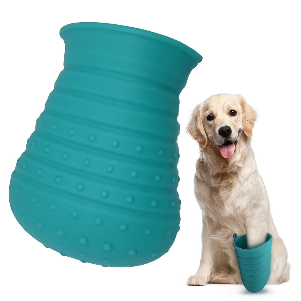 Portable 2-in-1 Paw Cleaner Cup - Soft Silicone Bristles Grooming Tool ...