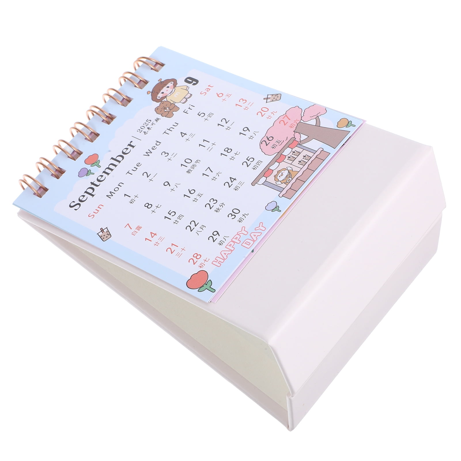 Portable 2025 Desk Calendar Desk Calendar 2025 Paper Calendar Desk ...