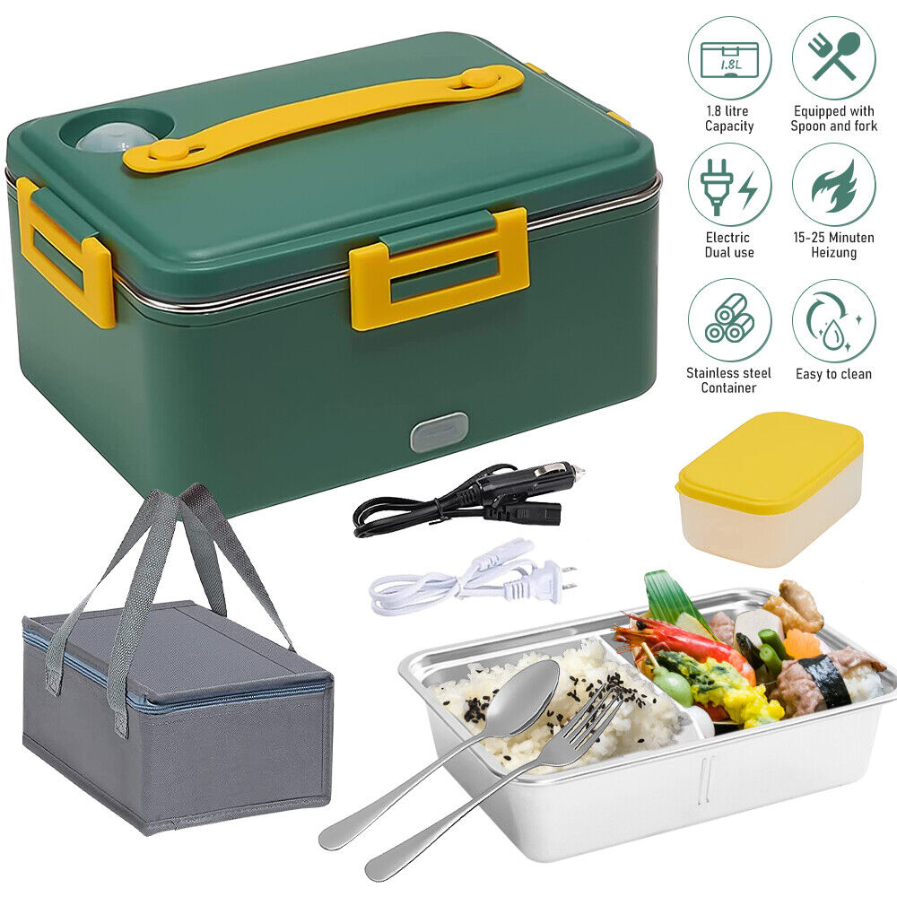 Portable 220V Electric Heating Lunch Box for Car Office Food Warmer ...