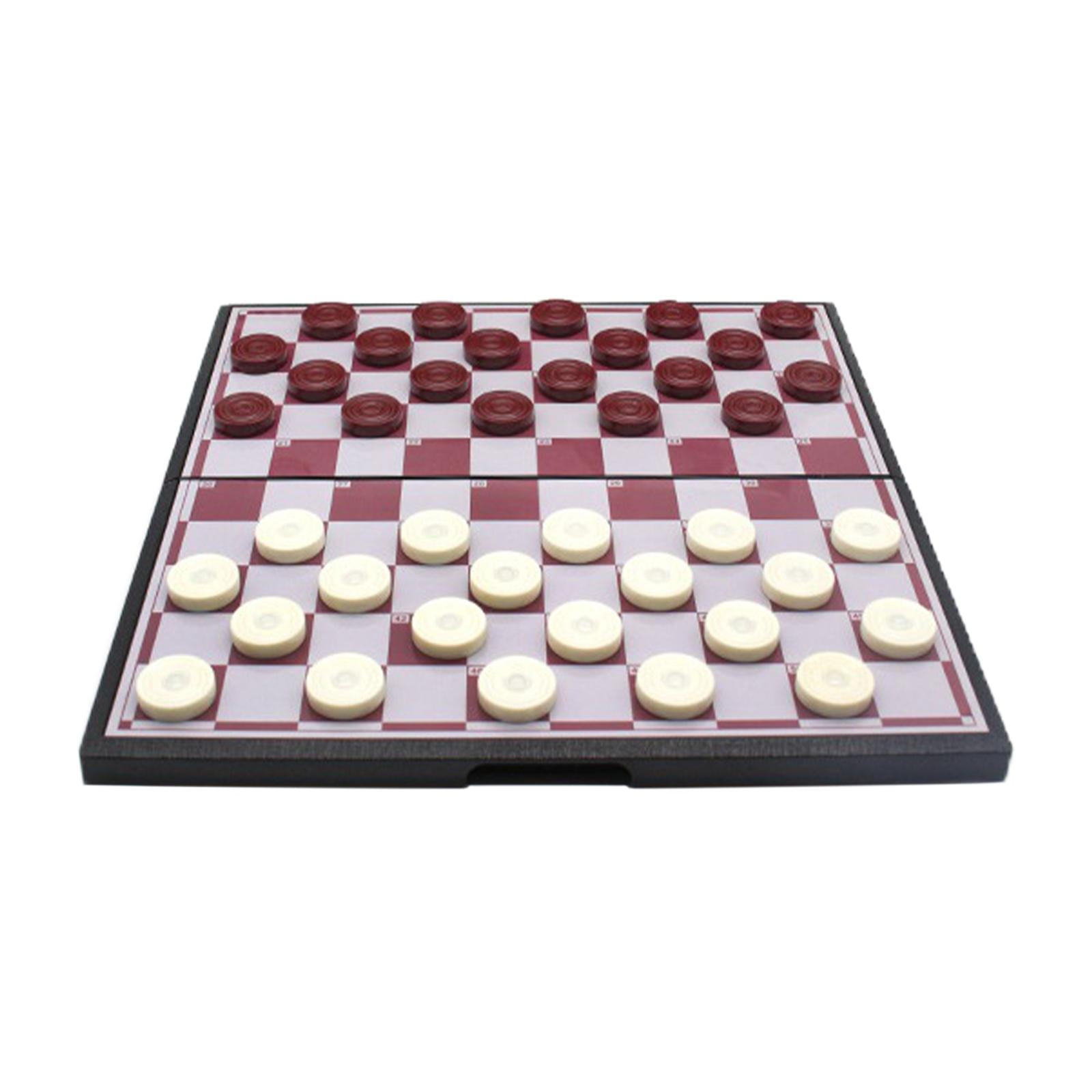 Portable 28.5x28.5 Checkers Board Foldable Checkers - Walmart.com