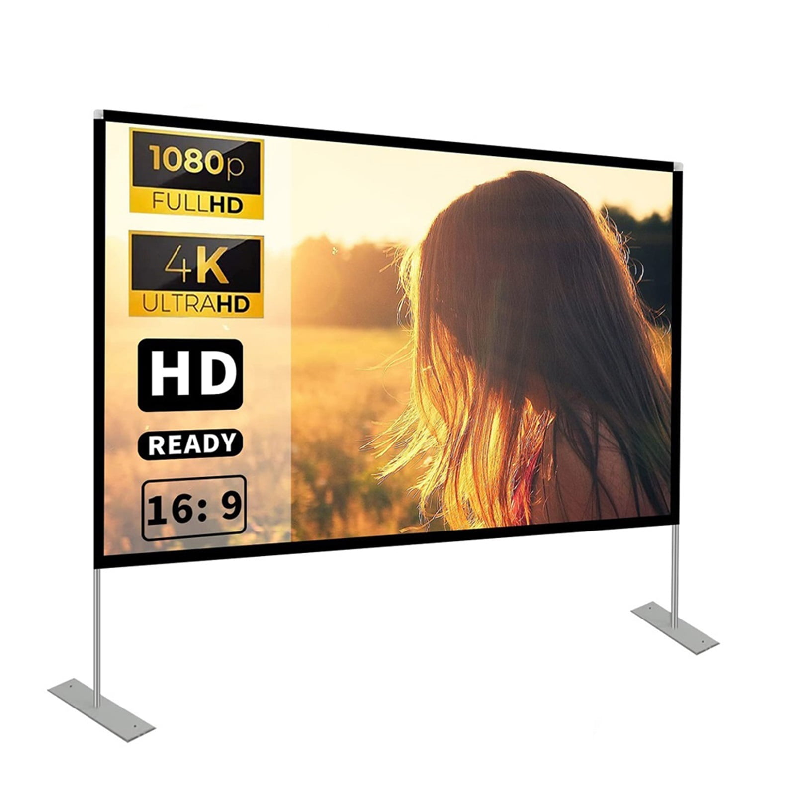 Portable 2K 4K Folding Projector Screen 100 120 Inch 100inch Floor ...