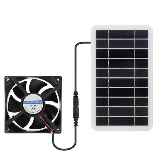 Portable 2W 5V Solar Panel Fan Outdoor Courtyard Solar Pet Exhaust Fan ...