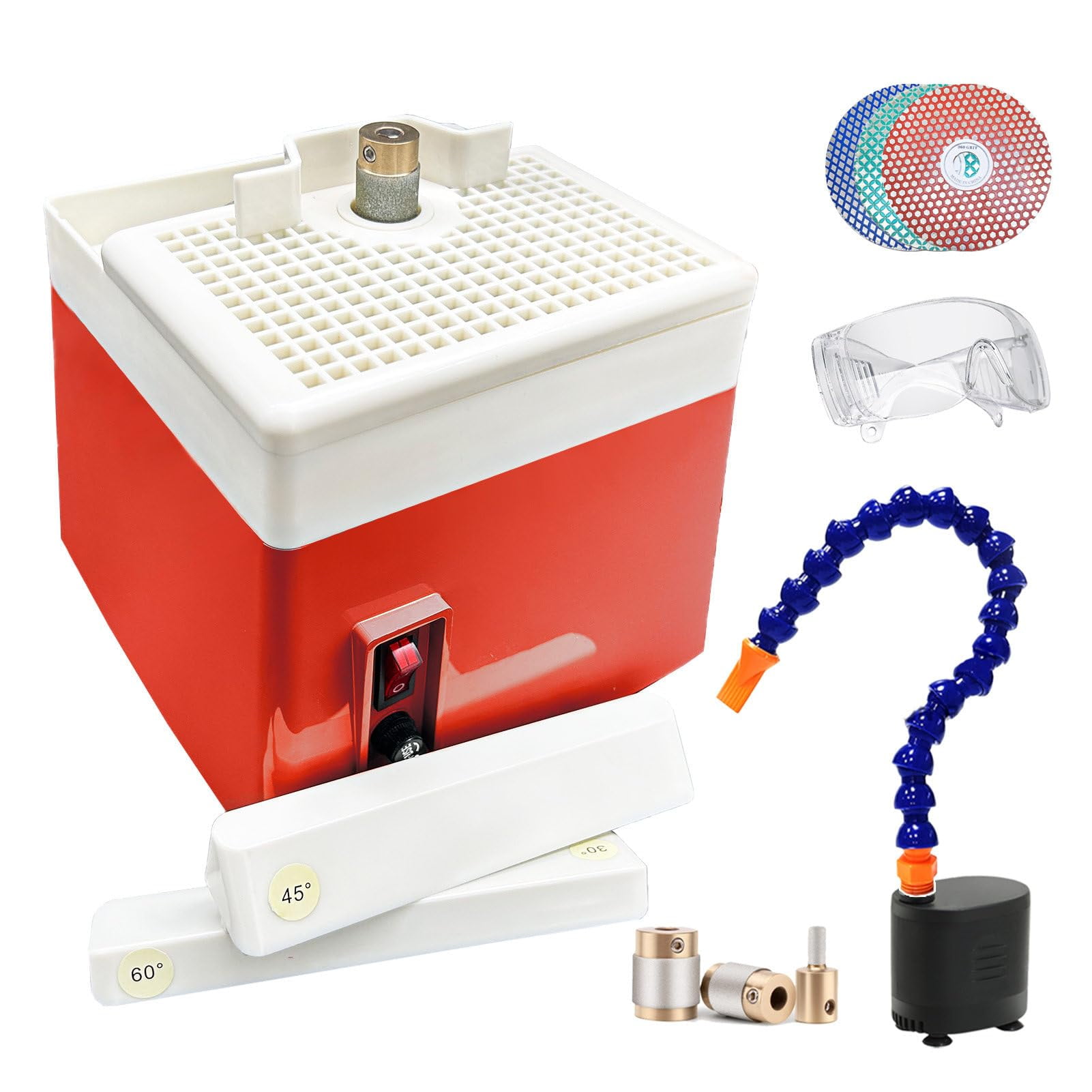 Portable 2in1 Glass Angle Grinder-Desktop Stained Glass grinding ...