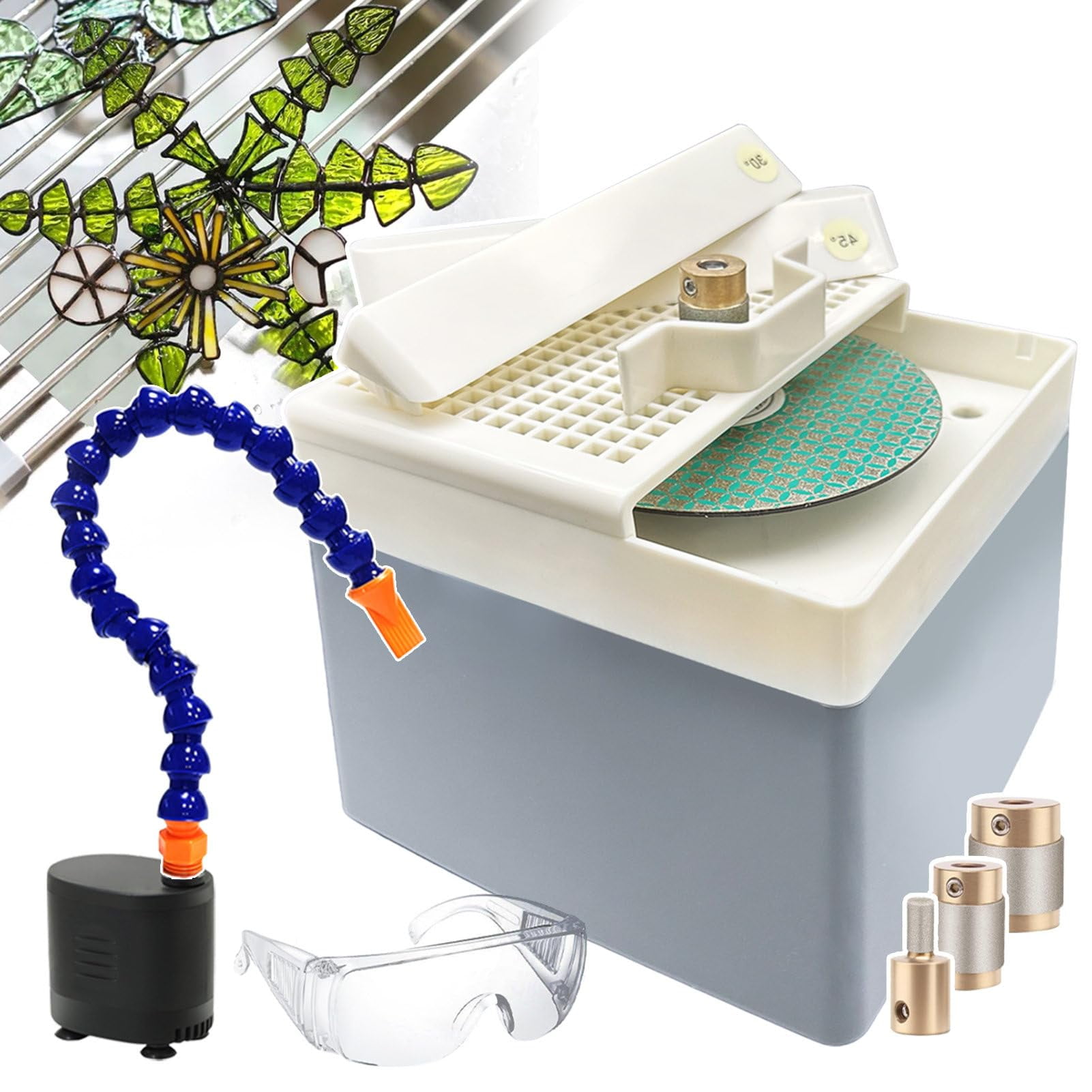 Portable 2in1 Stained Glass Angle Grinder for Curves&Edge Angles ...