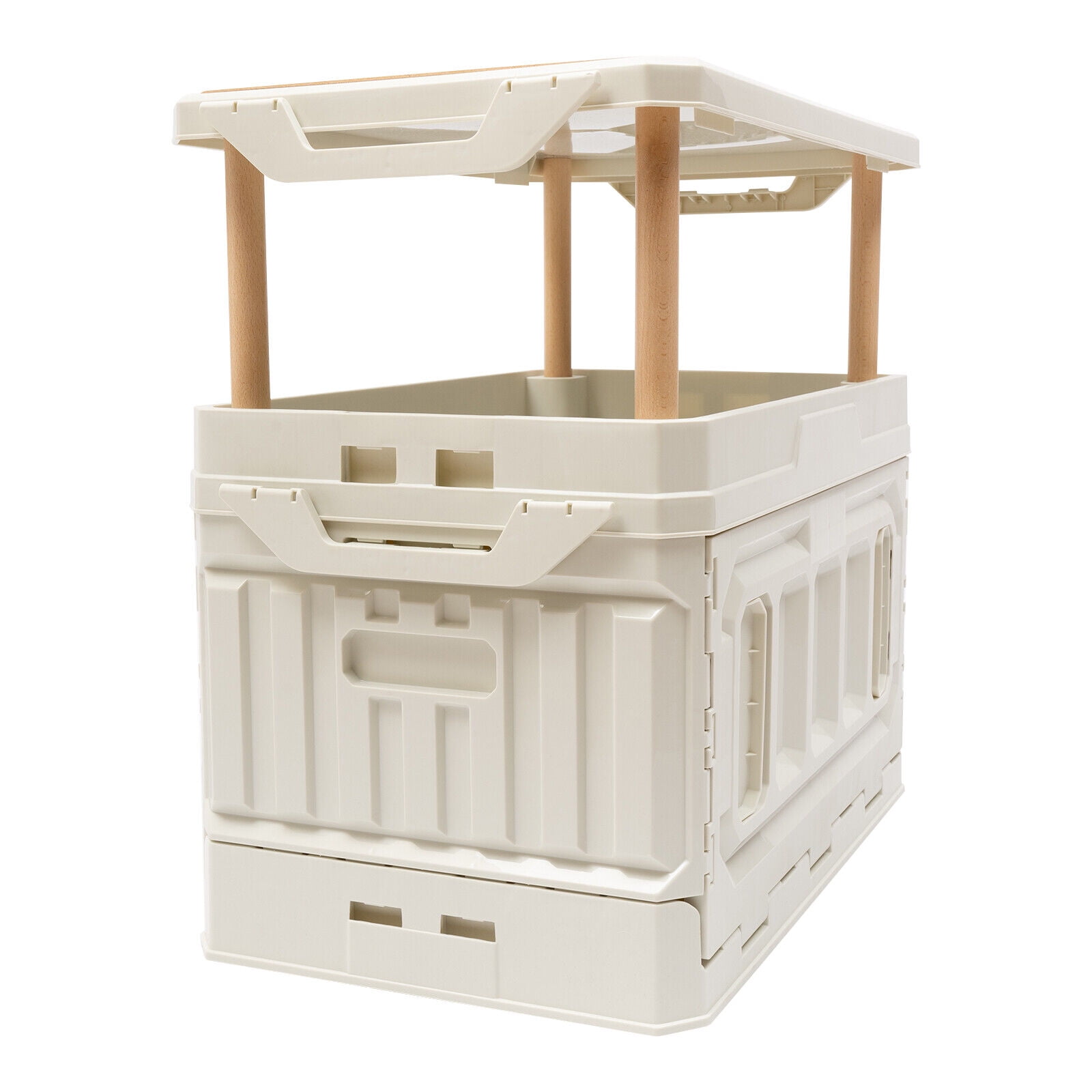 Portable 3 Layers Box Table 95L Raised Foldable Camping Tent Box ...