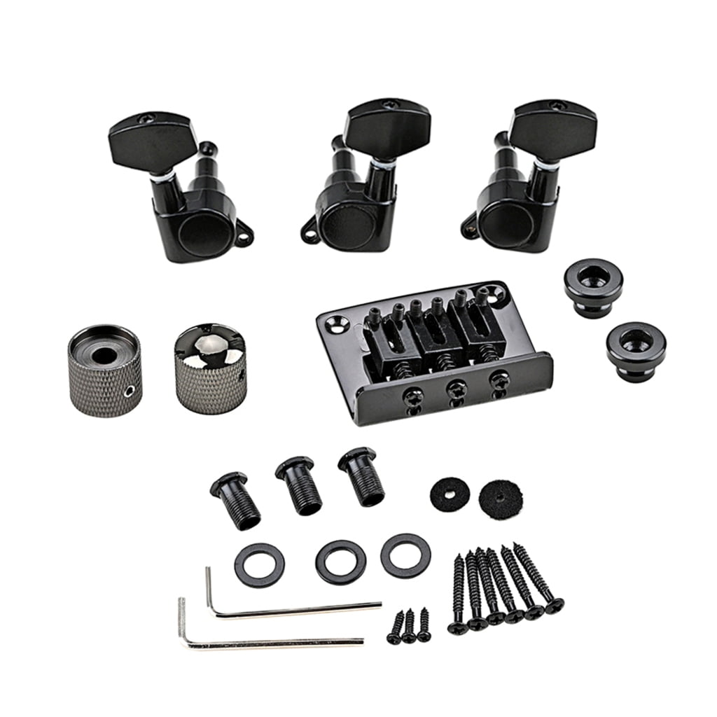 Portable 3-String Guitar Saddle Bridge Set with Screw Wrench Control ...