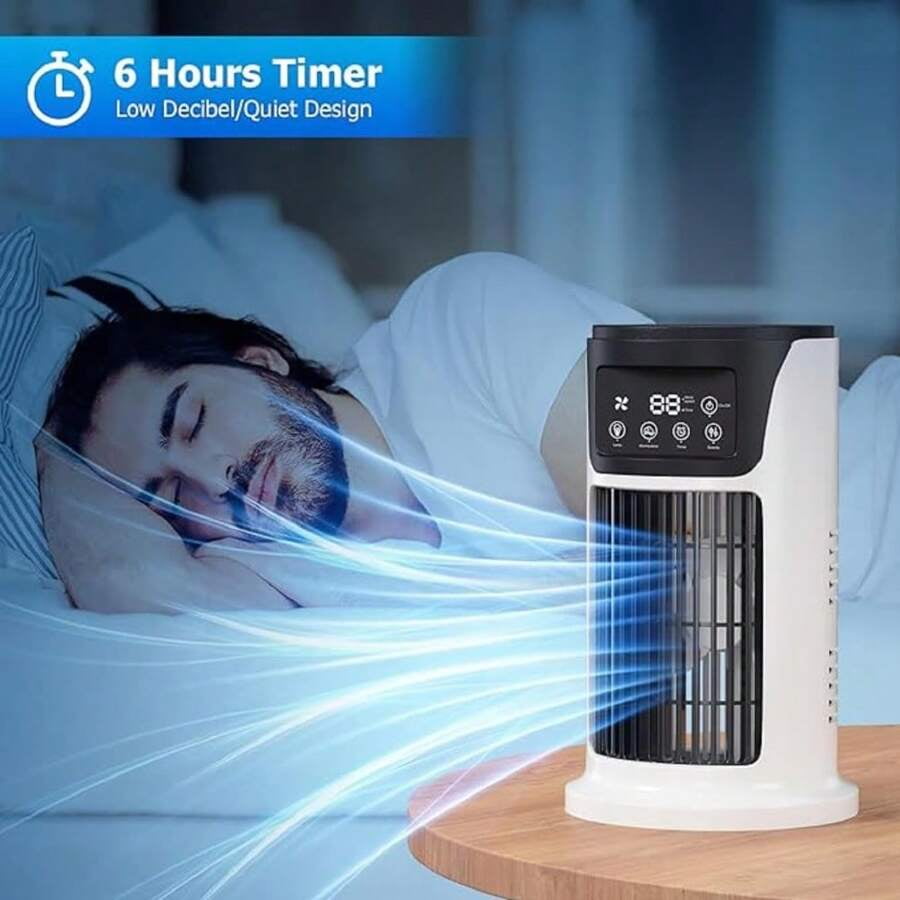 Portable 3-in-1 Device: Air Conditioner, Humidifier & Fan with USB ...