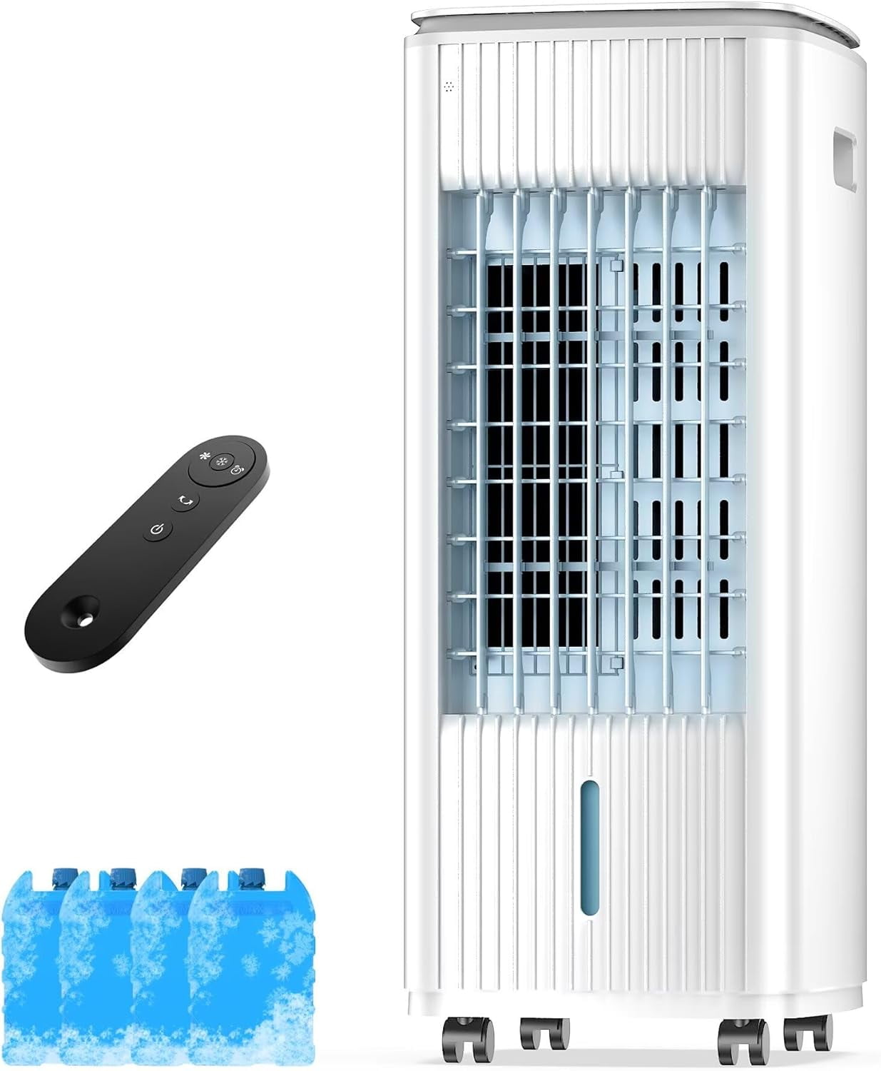 Portable 3-in-1 Evaporative Air Cooler with 4 Ice Packs, 3L Water Tank ...