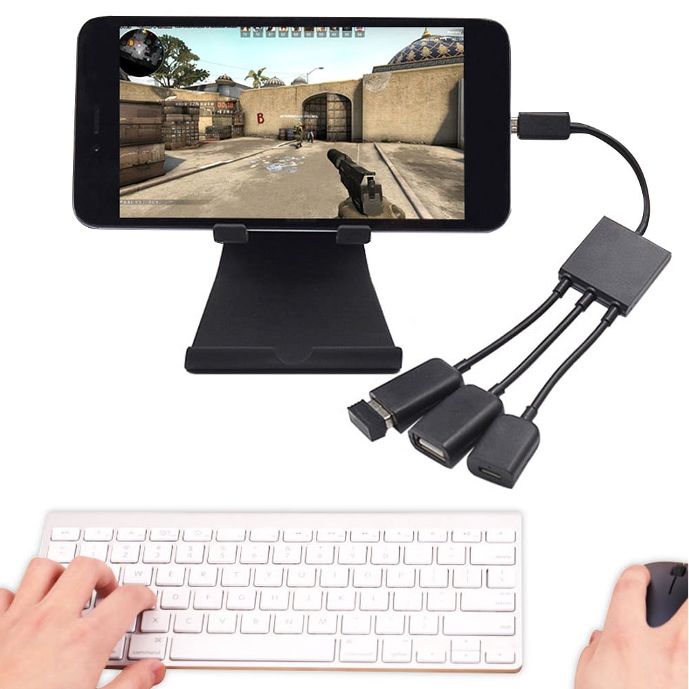 Portable 3 in 1 Micro USB OTG Data Cable Adapter Converter Hub for ...
