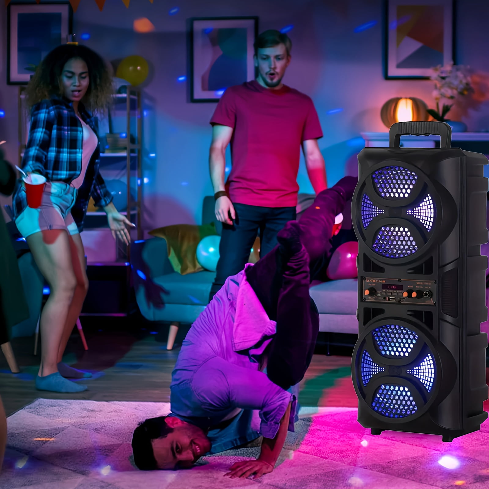 Portable 3000W Wireless Bluetooth PA Speaker Karaoke System with ...