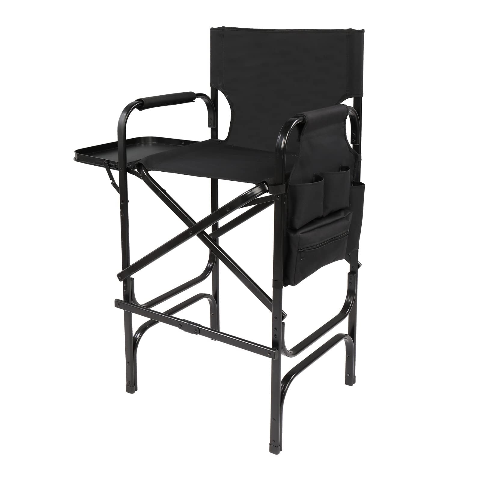 Portable 31 Inch Directors Chair Aluminum Frame, Folding Makeup Artist ...