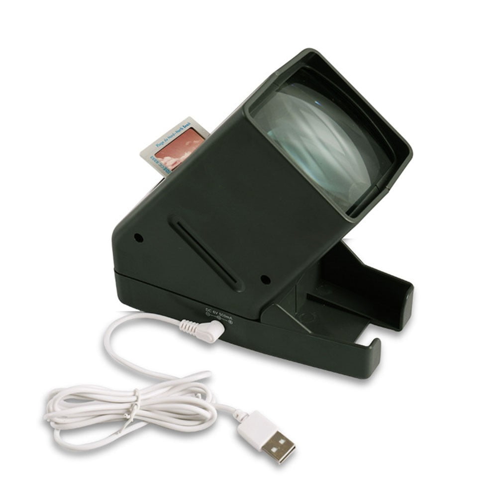 Portable 35mm Film And Slide Viewer: Led Lighted, 3X Magnification, Usb ...