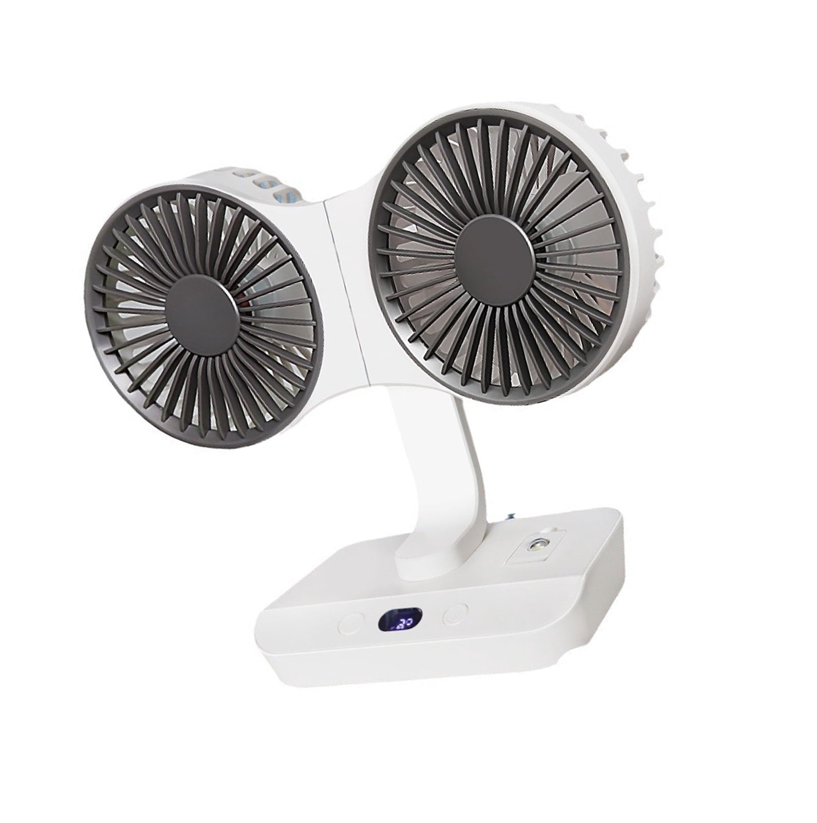 Portable 360 Degree Rotating Table Fan Energy Saving Double Head ...