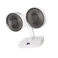 Portable 360 Degree Rotating Table Fan Energy Saving Double Head ...