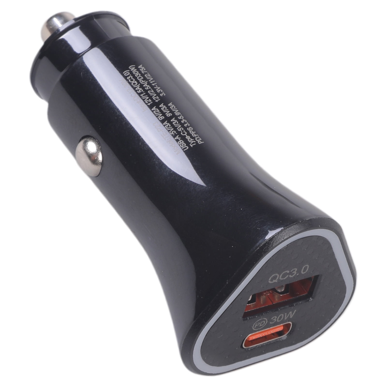 Portable 38W Double USB Car Chargers Plastic Vehicle Chargers Simple ...