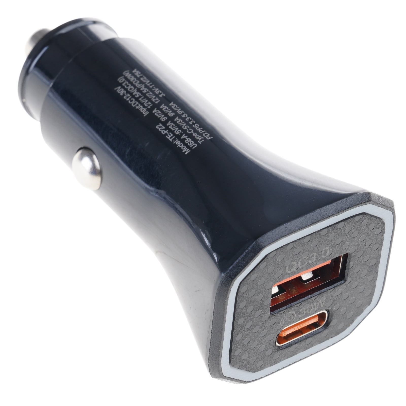 Portable 38W Double USB Car Chargers Plastic Vehicle Chargers Simple ...