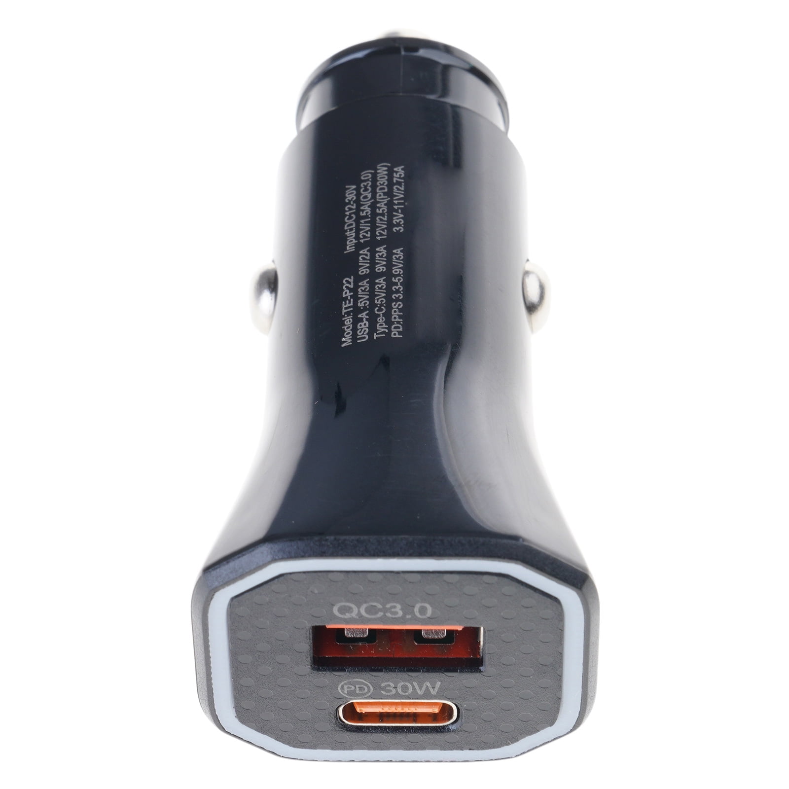 Portable 38W Double USB Car Chargers Plastic Vehicle Chargers Simple ...