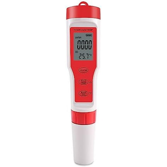 Portable 4 in 1 PH Meter, Water Quality Monitor Tester, PH/TDS/EC/Temp ...
