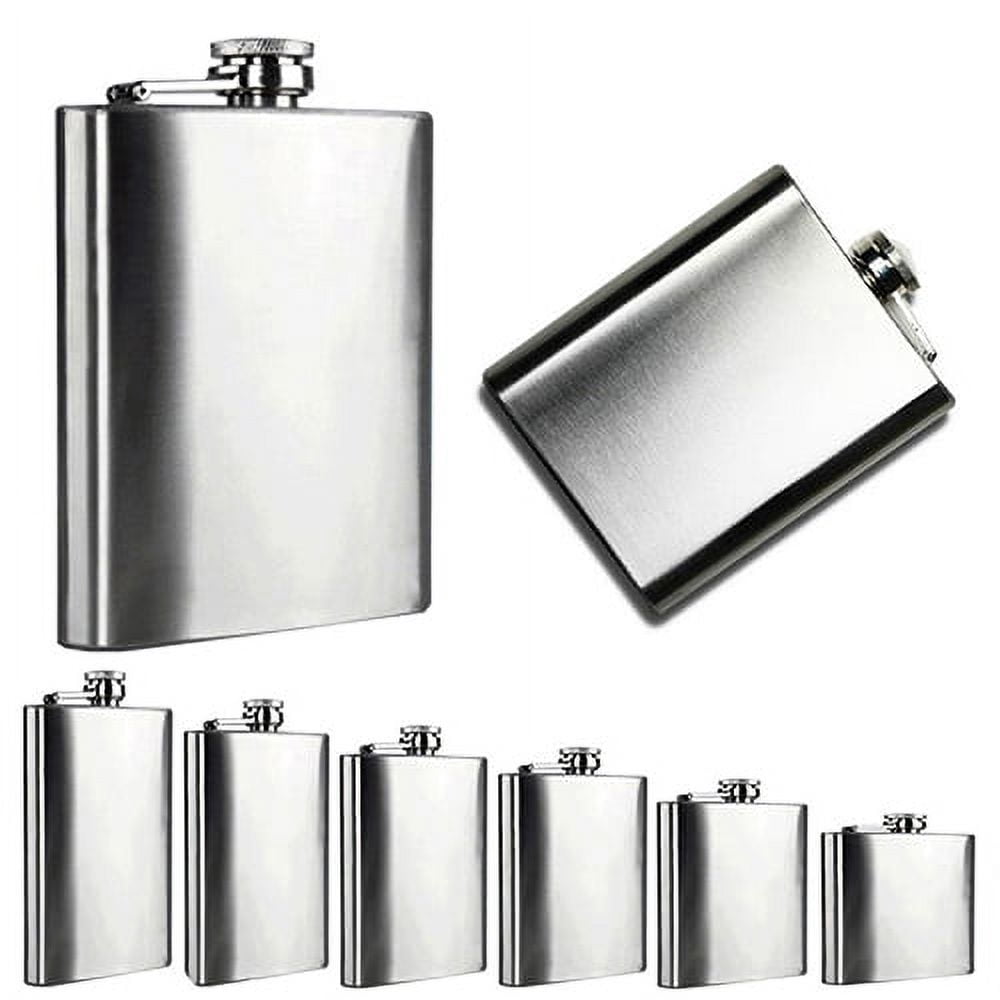 Portable 4 5 6 7 8 10 Oz Stainless Steel Hip Liquor Whiskey Alcohol ...