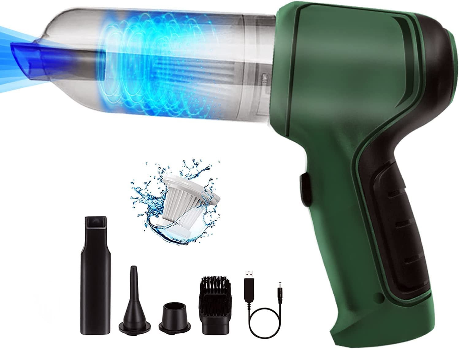 Portable 4-in-1 Handheld Vacuum Cordless,Rechargeable Mini Vacuum ...