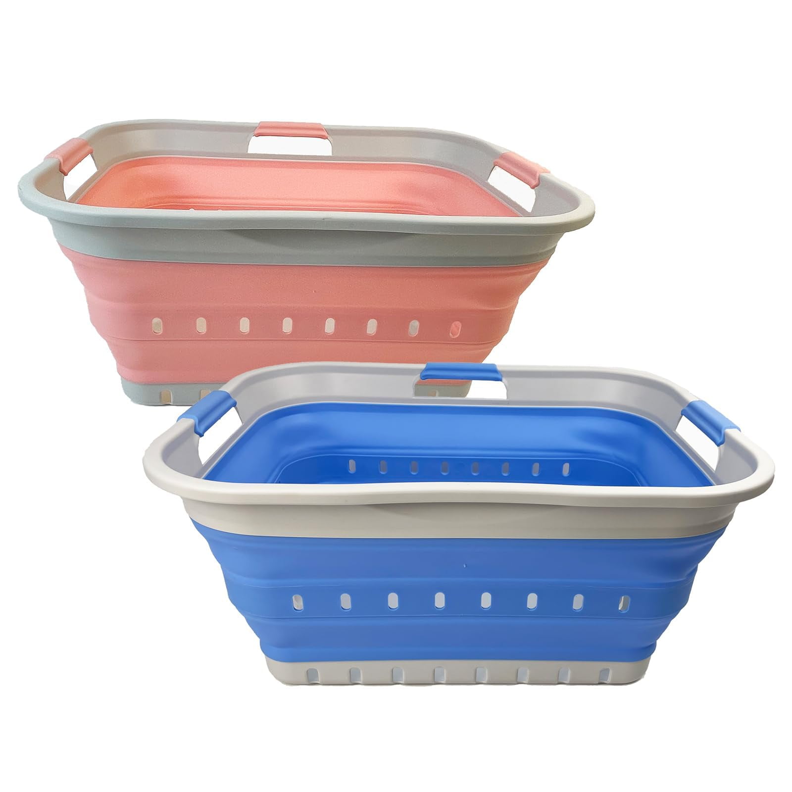 Portable 42L Laundry Basket Collapsible Pop Up Organizer, Foldable ...