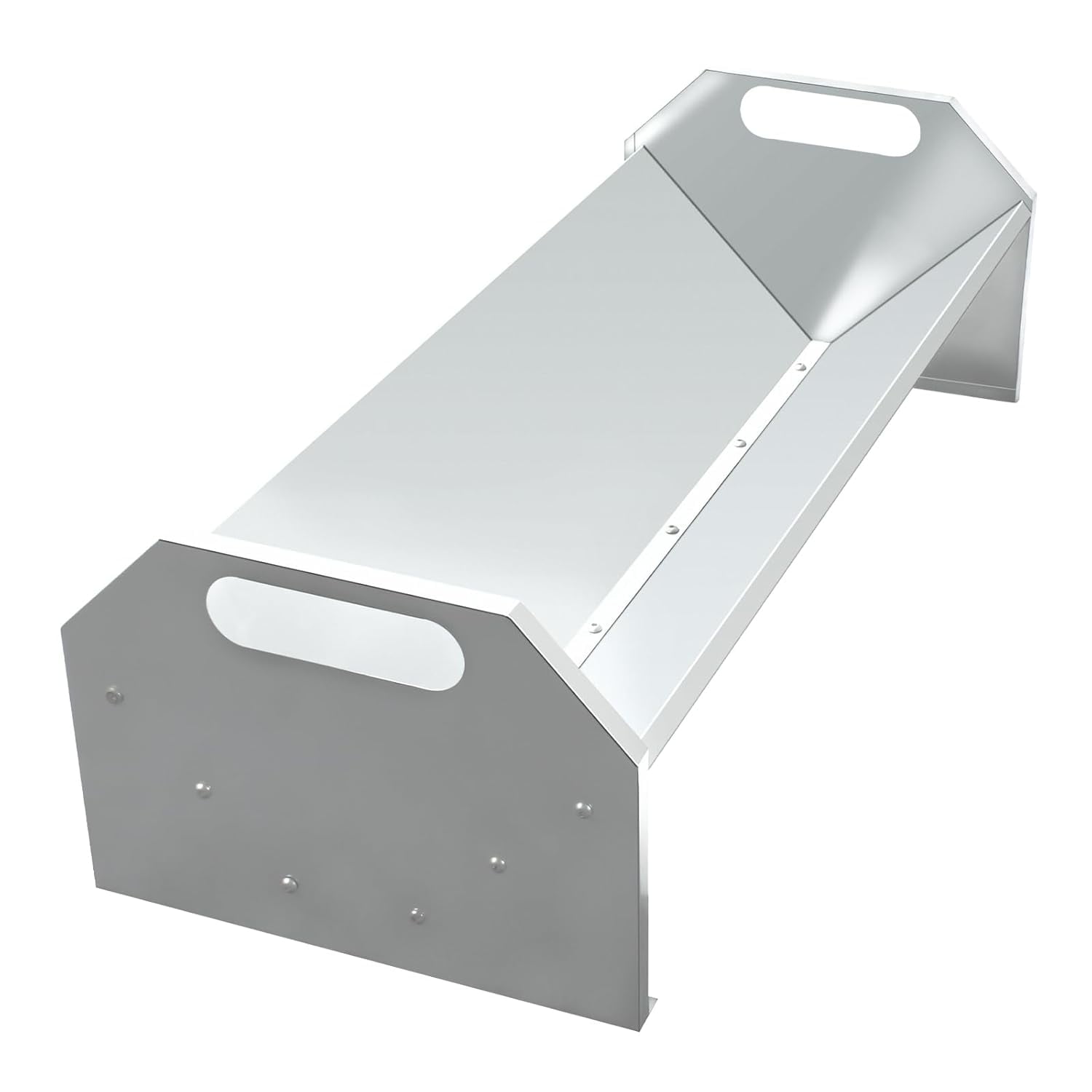 Portable 45" Long Livestock Feeding Trough,Galvanized Steel 22 Gallon ...