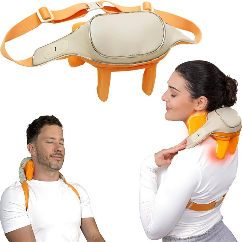 Portable 4D Shiatsu Neck & Back Massager - Ideal for Christmas & Winter ...