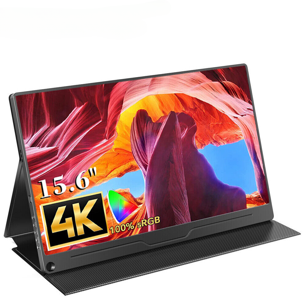 Portable 4K 15.6"" IPS Screen 3840 x 2160 UHD Monitor with HDMI Type-C ...